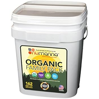 NuManna USDA ORGANIC Family Pack 162 Servings, Emergency Survival Food Storage Kit, Separate ...