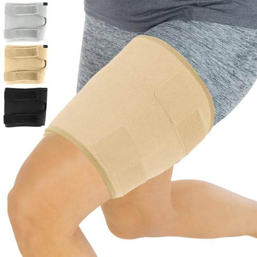 Vive Thigh Brace - Hamstring Quad Wrap - Adjustable Compression Sleeve ...