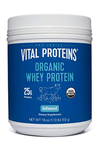 Unflavored Organic Whey Protein, 25g of Protein per Serving - 18 oz ...