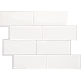 SMART TILES Peel and Stick Backsplash - 5 Sheets of 11.56" x 8.38" - 3D ...