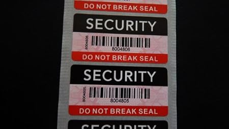 500 X Security Do Not Break Seal Black, White and Red Ultra ...