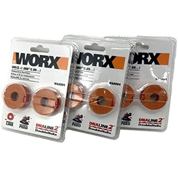 Amazon.com : WORX WA0004 2-Pack Replacement Trimmer Line for Select ...