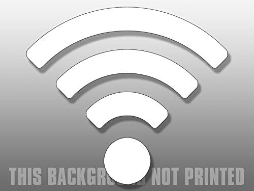 Amazon.com: White Vinyl WiFi Bars Logo Sticker (Business Internet ...