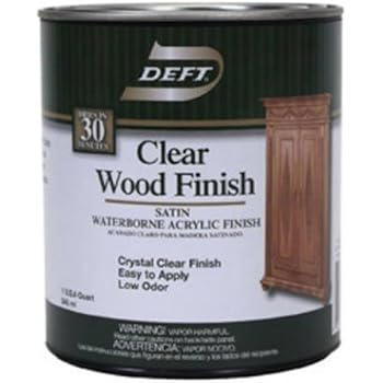 Deft 037125017132 Interior Clear Wood Finish Satin Lacquer with 12.25 ...