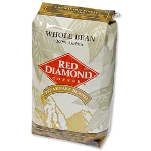 Amazon.com : Red Diamond Breakfast Blend Whole Bean Coffee 12oz Bag ...