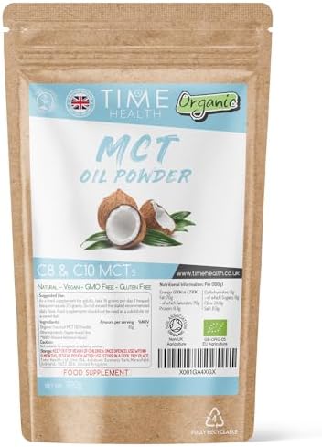 Time Health New: Organic Coconut MCT Oil Powder - C8 & C10 - Perfect for Keto - No Carbs - Fats ...