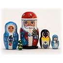Amazon.com: Christmas Russian Nesting Doll 5pc./3.5": Toys & Games