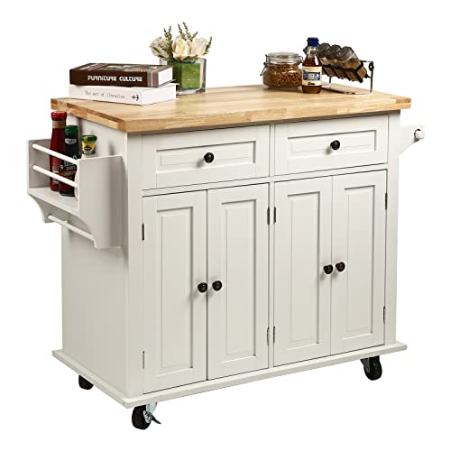 NSdirect Home Bar Cart,Rustic Bar Cabinet Kitchen Island&Serving Cart ...