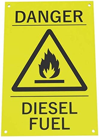 High Visibility Yellow and Black Danger Diesel Fuel Safety Sign – BigaMart
