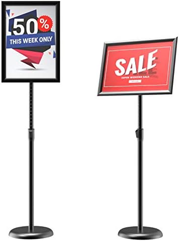 GUOHONG Heavy Duty Sign Stand Adjustable 8.5 x 11 Inch Sign Holder ...
