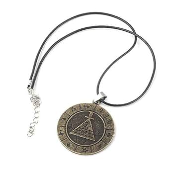 Amazon.com: OfficialOtaku Bill Cipher Gravity Falls Wheel Pendant ...