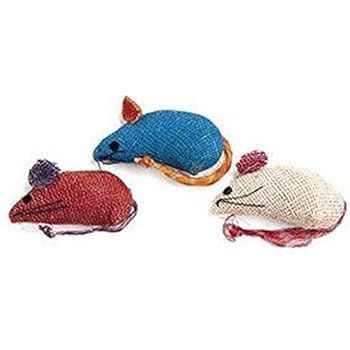 Chiwava 36PCS 4.1'' Furry Cat Toy Mice Rattle Small Mouse Kitten ...