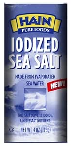 Amazon.com : Hain Pure Foods Iodized Sea Salt, 4-Ounce Containers (Pack ...