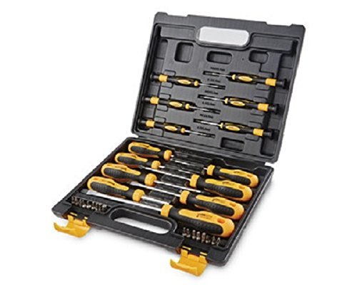 WORKZONE 31 PIECE MAGNETIC SCREWDRIVER SET PRECISION SLOTTED & CROSS ...