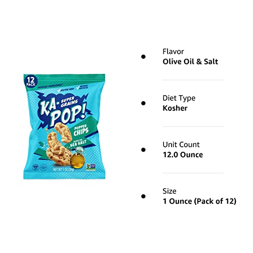 Ka-Pop! Popped Chips - Olive Oil & Sea Salt - Gluten, Corn and Dairy ...