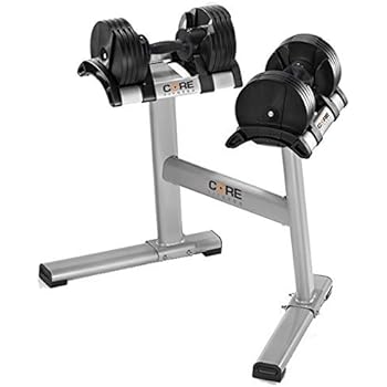 Amazon.com : Core Fitness® Adjustable Dumbbells & Stand By Affordable ...