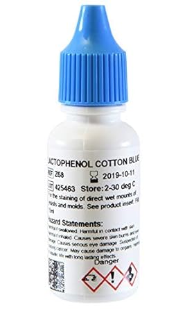 Lactophenol Cotton Blue, Fungal Stain, 15ml, by Hardy Diagnostics ...