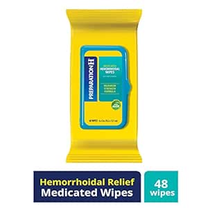 Amazon.com: Preparation H Flushable Medicated Hemorrhoid Wipes, Maximum ...