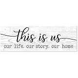 Decorative Wooden Sign This is Us Our Life Our Story Our Home Brown ...