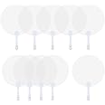 Amazon.com: Honbay 10PCS Plastic Round Handheld Fans Blank Pocket Fans ...