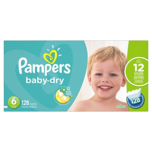 Pampers Baby-Dry Disposable Diapers Size 6, 128 Count, ECONOMY PACK ...