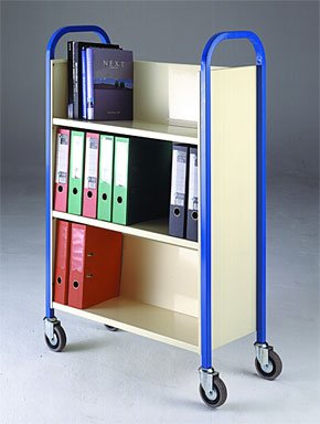 Book Trolley Library Trolley School Trolley 3 Tier Single Sided Trolley ...