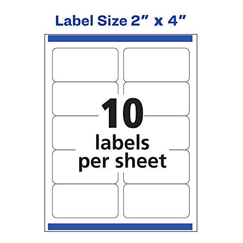 Avery 8163 Shipping Labels Inkjet Printers 250 Gift Labels 2x4 
