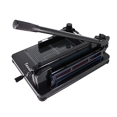 TEXALAN Heavy Duty Guillotine Paper Cutter Black 400 Sheets Stack Paper ...
