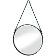 Amazon.com: Zings & Thingz 57074344 Faux Leather Strap Wall Mirror ...