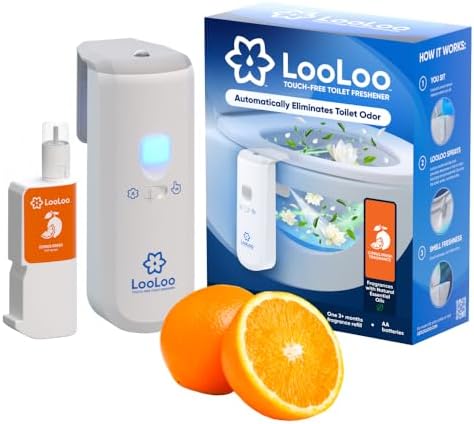 LooLoo Automatic Touchless Toilet Spray Starter Kit (Dispenser +1 ...