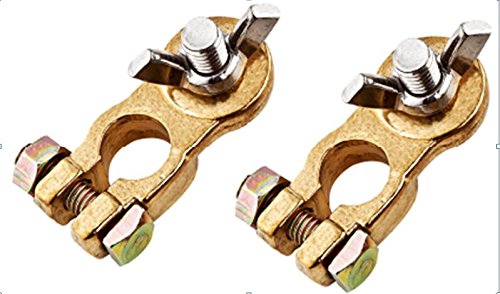 Wanheyao Universal Car Battery Terminal Clamp Clips Wing Nuts Copper ...