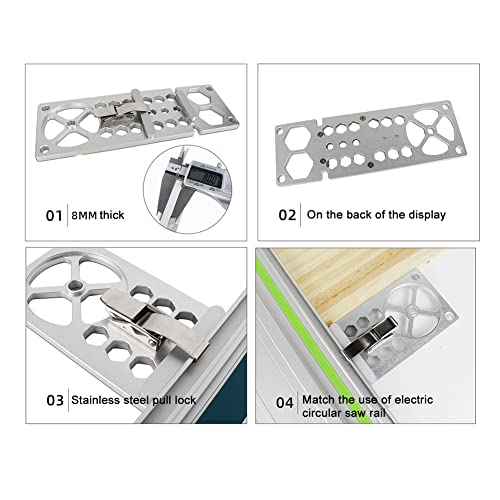 VISLONE Woodworking 90° Right Angle Guide Rail Aluminum Alloy Rail ...