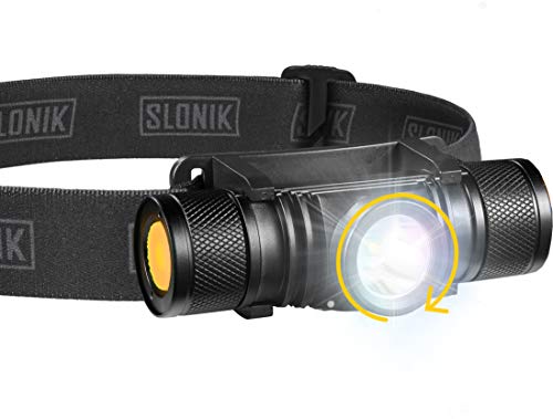 SLONIK Rechargeable Headlamp Flashlight - 500 Lumens Ultra Bright ...