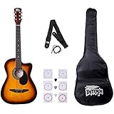 Intern INT-38C Acoustic Guitar Kit, Red: Amazon.in: Musical Instruments