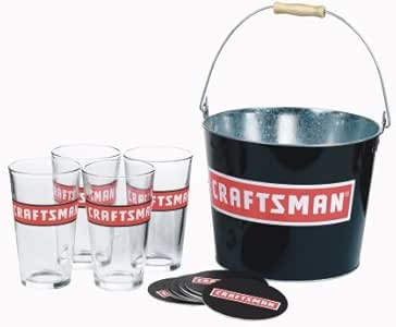 Amazon.com | Craftsman Bucket With Coasters And 4 Glasses: Ice Buckets ...