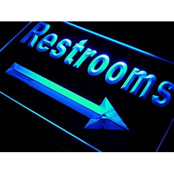 Restrooms Neon Sign - Restroom Door Signs - Amazon.com
