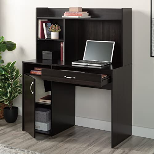 Sauder Beginnings Transitional Desk with Hutch, Cinnamon Cherry finish ...