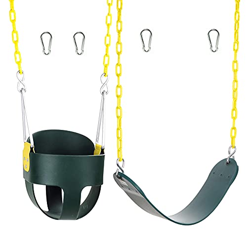 Original High Back Full Bucket Swing and Heavy Duty Strap Swing Seat ...