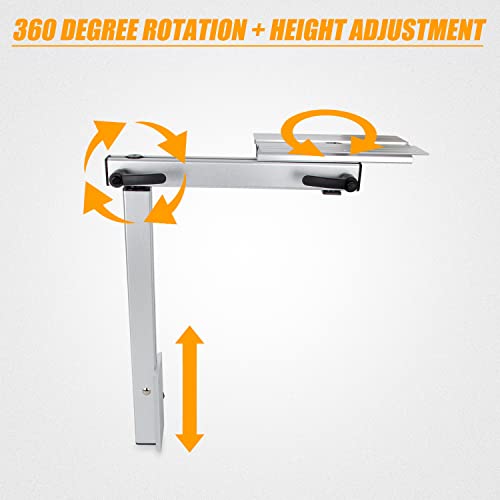 RV Table Leg Bracket with Height Adjust 360 Degree Rotation Removable ...