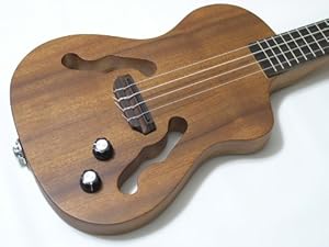 Eleuke Electric Ukulele Solid Body Beautiful Mahogany Concert Cutaway ...