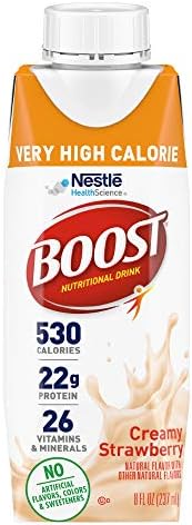 BOOST Very High Calorie Nutritional Drink, Creamy Strawberry, 8 Fl Oz ...
