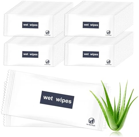 Hipruict Individual Hand Wipes, Wet Wipes Individually Wrapped 100 Pack ...