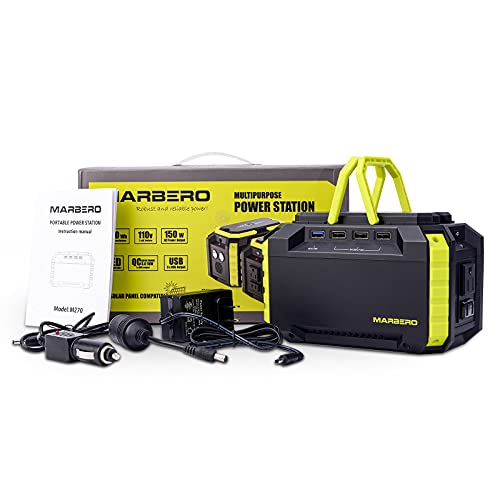 MARBERO Portable Power Station 150Wh Camping Generator Lithium Battery ...