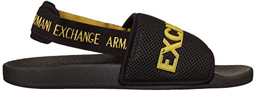 AX Armani Exchange Mens Slingback Slide Sandal, Black+yellow, 9 US on ...