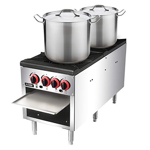 Commercial Countertop Pot Stove - KITMA Liquid Propane 2 Stock Pot ...