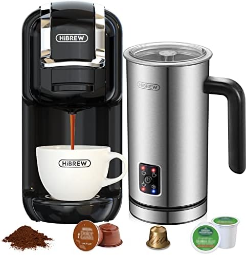 HiBREW Coffee Maker, 4 in 1 Espresso Machine, DG* Capsule/Ground Coffee ...