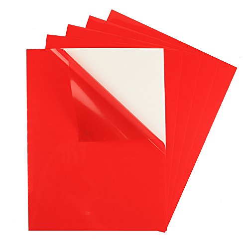 5 Pack - Impact Adhesive Backed Transparent Rigid Vinyl Film, Sticky ...