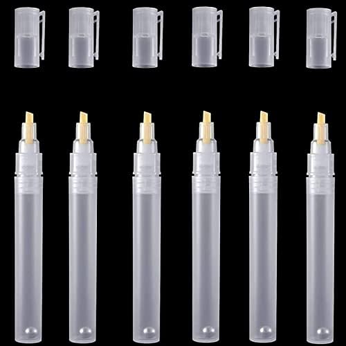 RUNBFUUY 6 Pack 6 mm Empty Fillable Blank Paint Touch Up Pen Markers ...