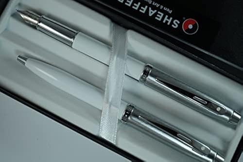 Sheaffer 100 Pearlescent Lightening white with Nickel appointments ...
