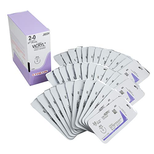 Ethicon J602H Coated Vicryl Suture, Synthetic Absorbable, UR-6, 5/8 ...